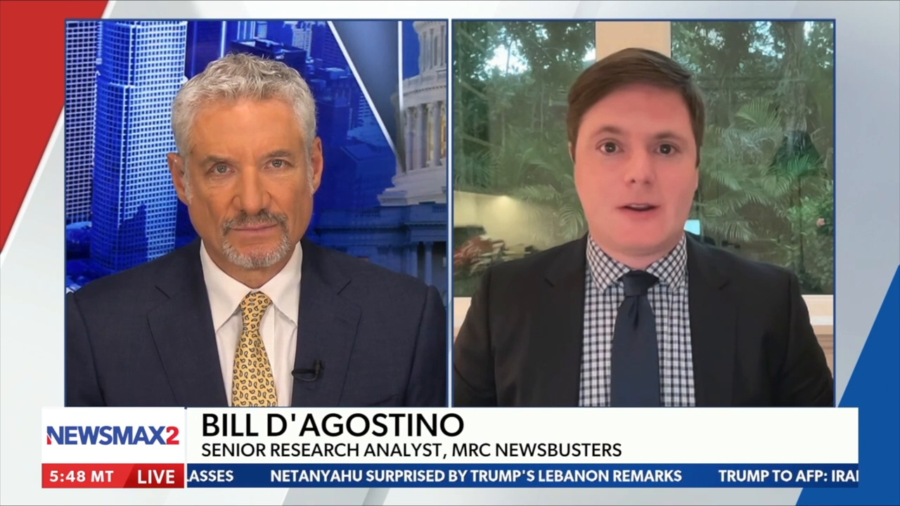 NewsBusters' Bill D'Agostino on Newsmax's 'The Leventhal Report'