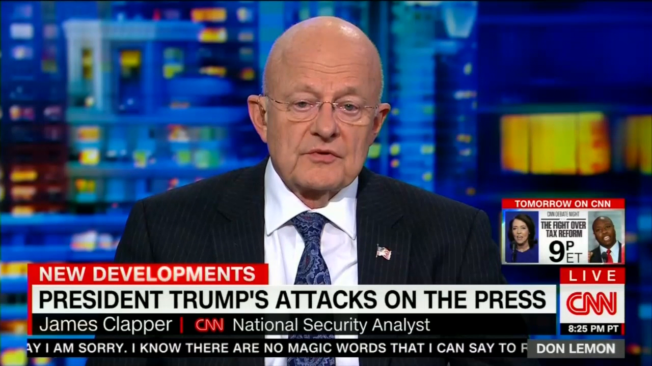 Former DNI Director Clapper: Trump's 'Assaults' on Media Are 'Very ...